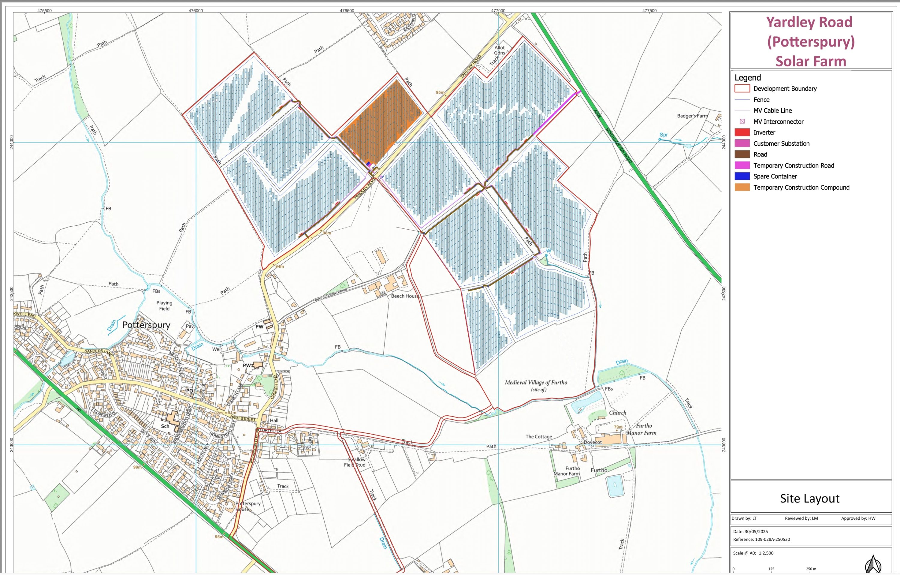 Yardley Road Solar Farm Planning Application – Potterspury Parish Council
